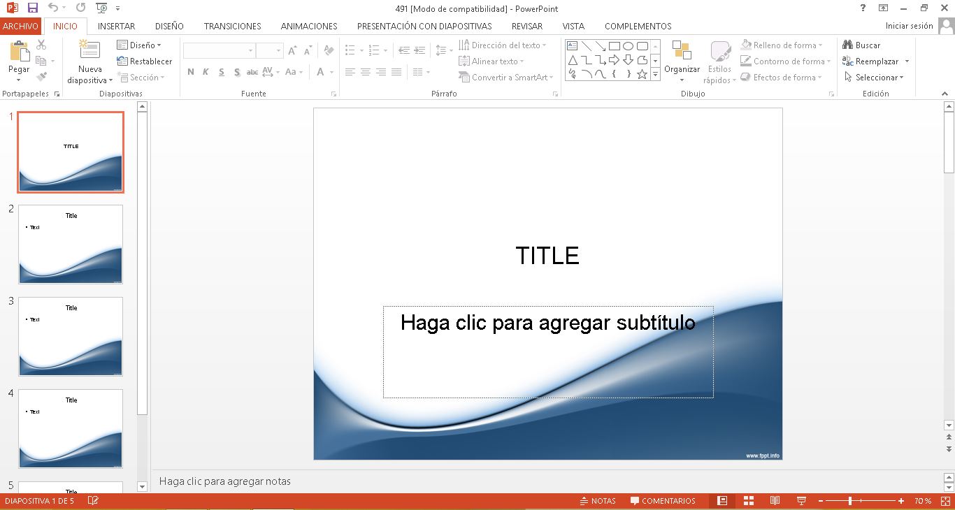 Plantilla azul elegante para PowerPoint - Plantillas Power Point gratis