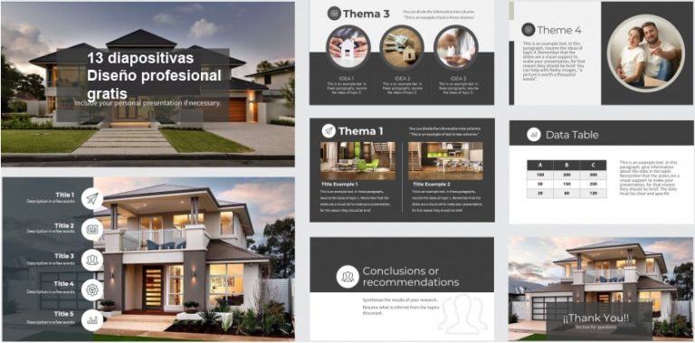 Plantilla Power Point de Casa Moderna - Plantillas Power Point gratis