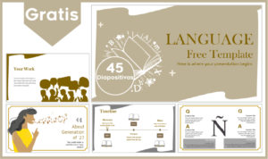 Plantilla PowerPoint de Lenguaje - Plantillas Power Point gratis